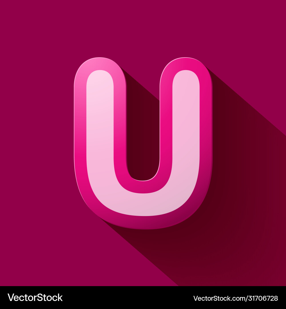 Volume icons alphabet u Royalty Free Vector Image