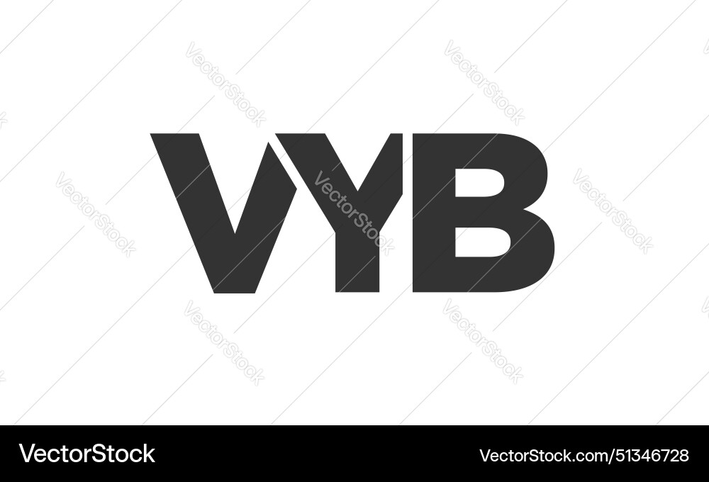 Vyb logo design template with strong and modern Vector Image