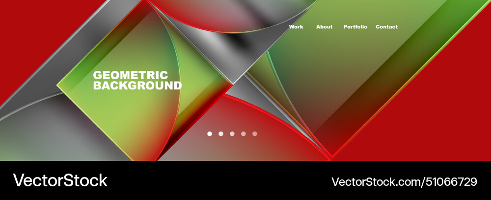 A geometric background with red green Royalty Free Vector