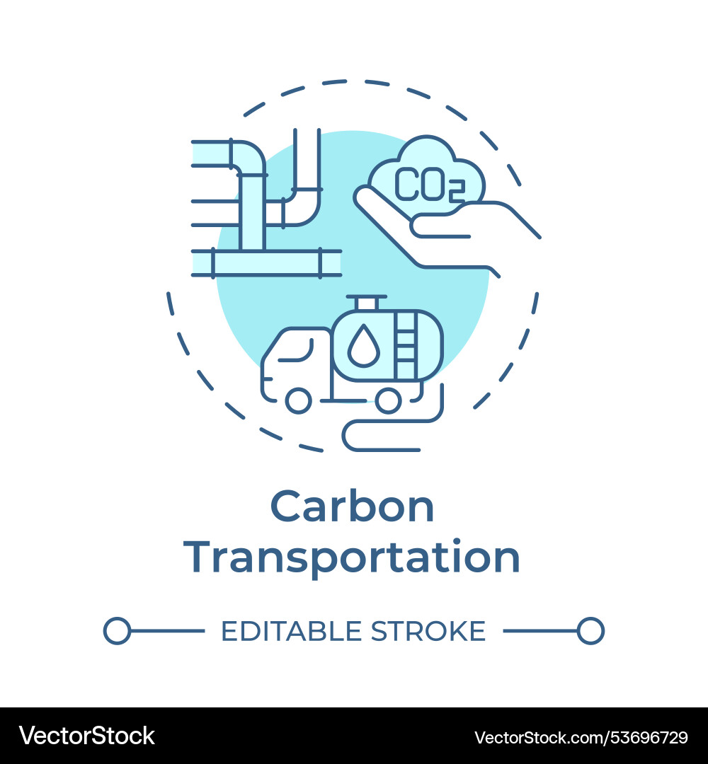 Carbon transportation soft blue concept icon Vector Image