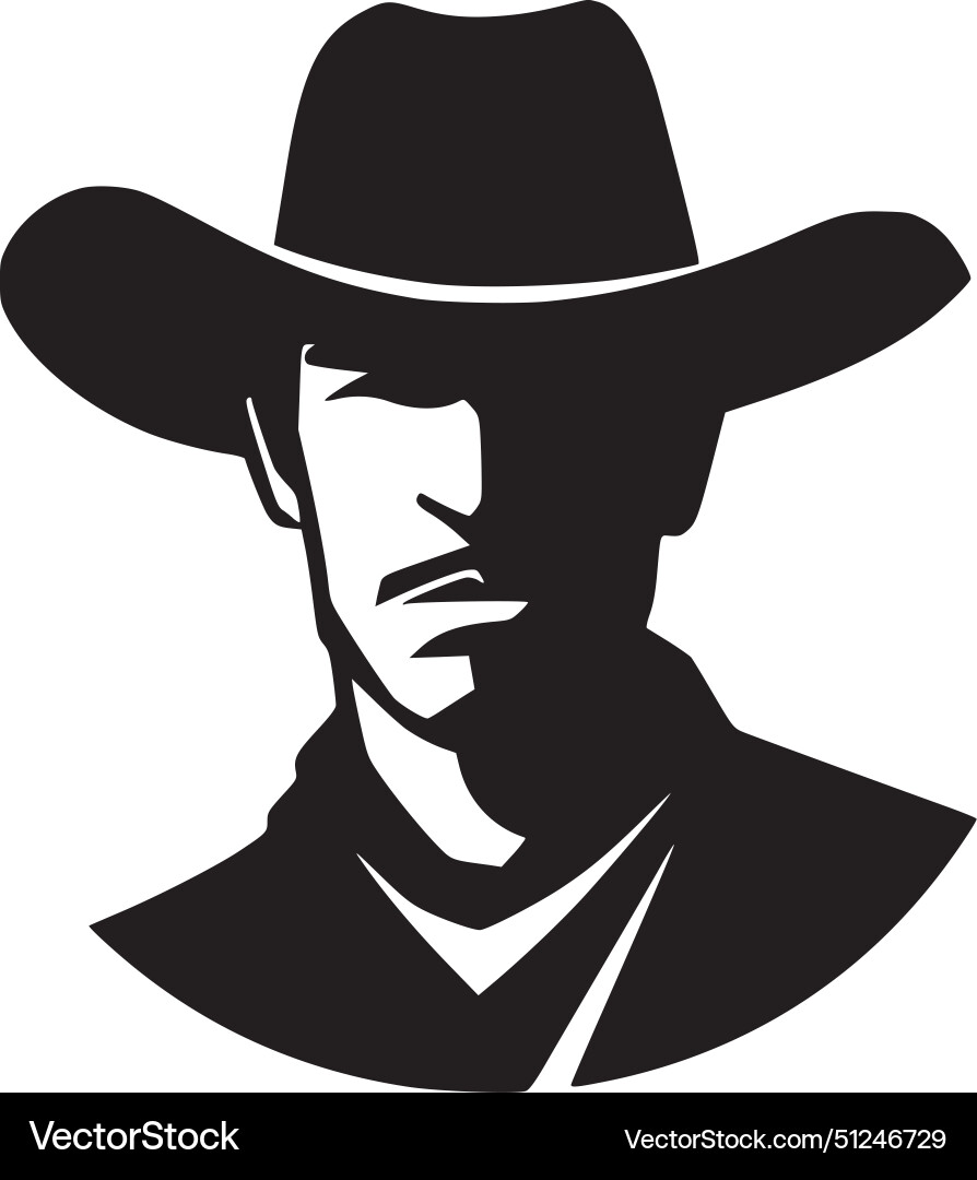 Cowboy - minimalist and simple silhouette Vector Image