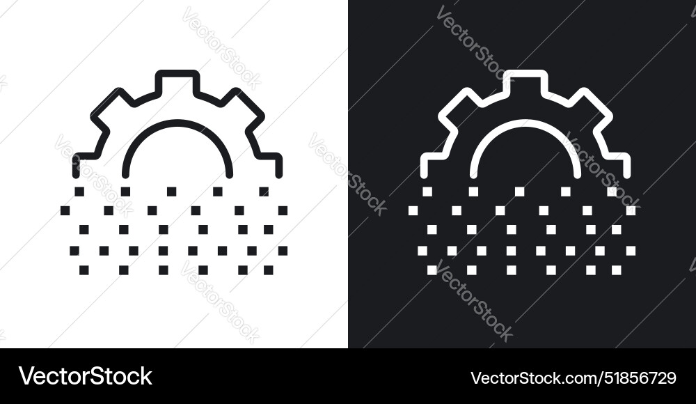 Digital transformation icon set in black Vector Image
