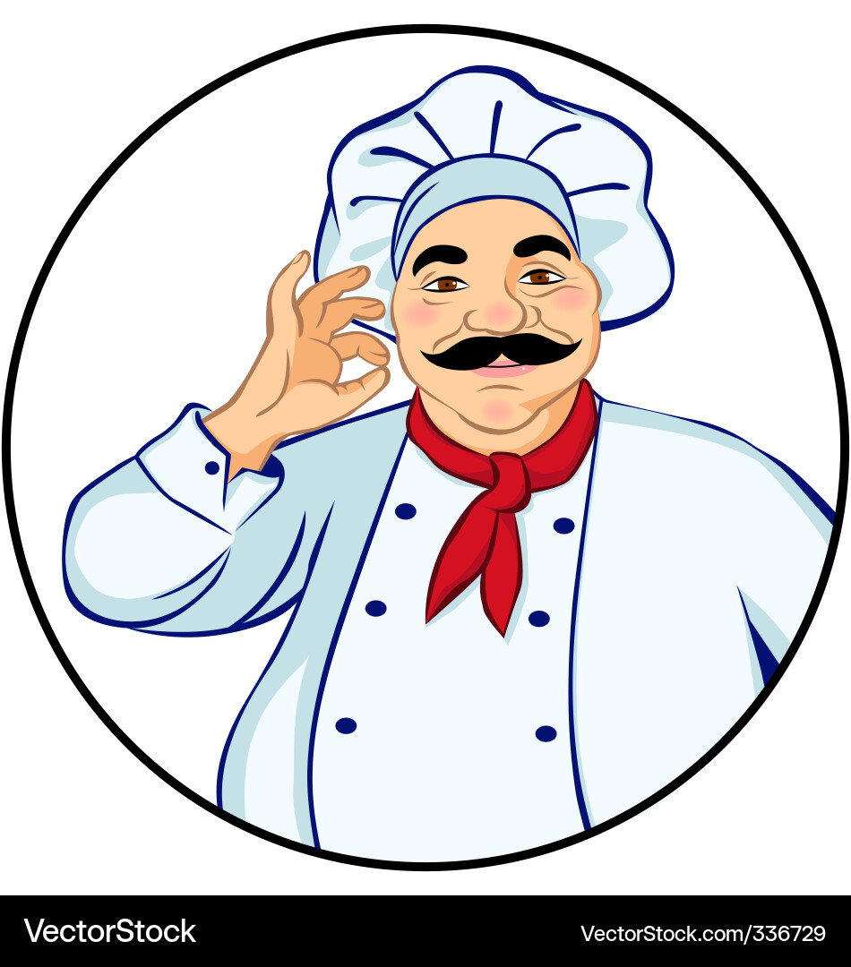 Happy chef Royalty Free Vector Image - VectorStock