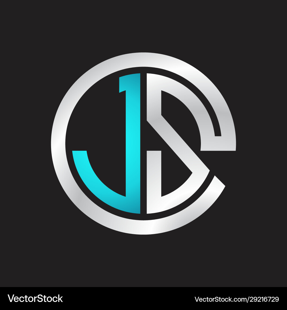 JS Initial Monogram Logo Royalty Free Vector Image