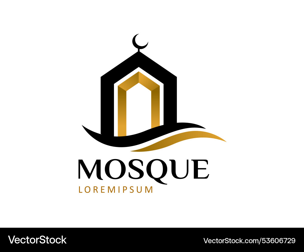 Modern mosque logo symbol or icon template Vector Image