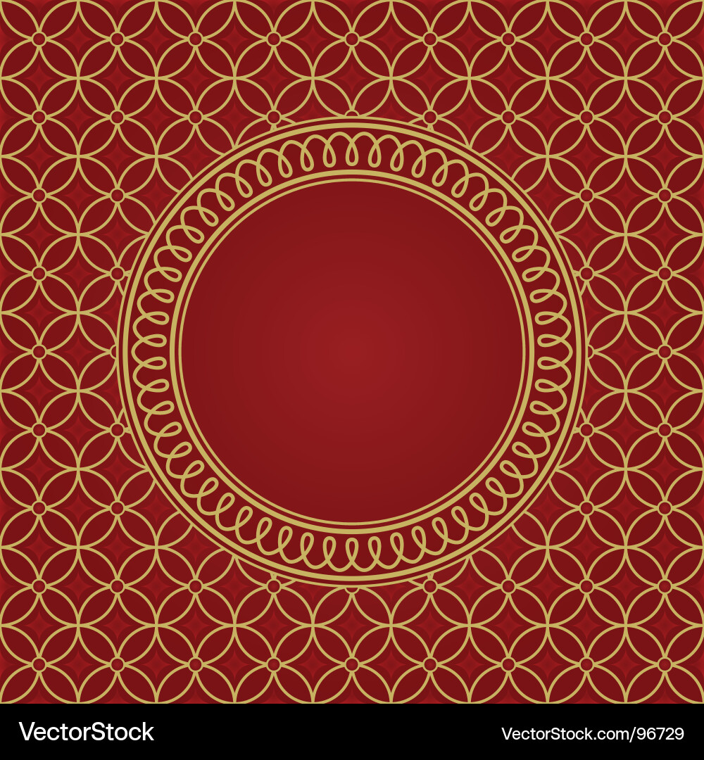 Seamless pattern and round frame Royalty Free Vector Image