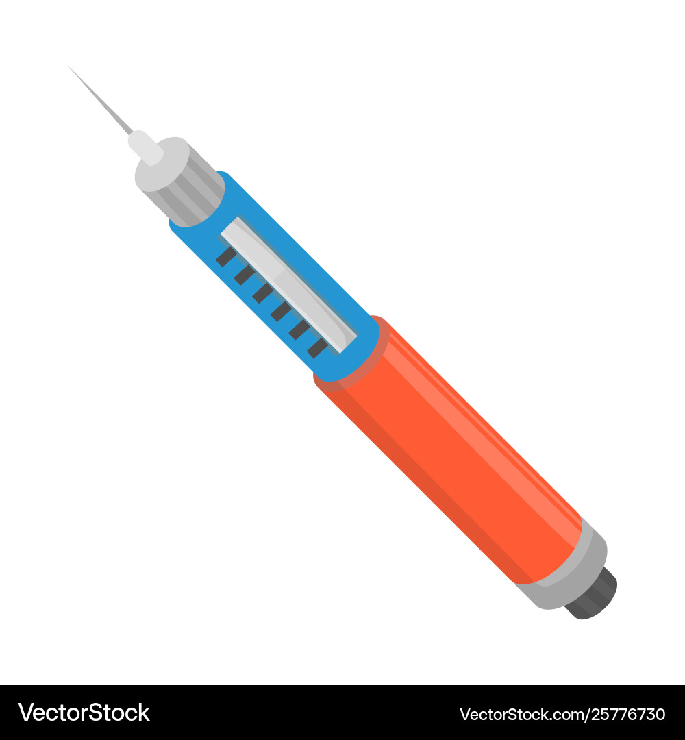 Design insulin and injection symbol Royalty Free Vector