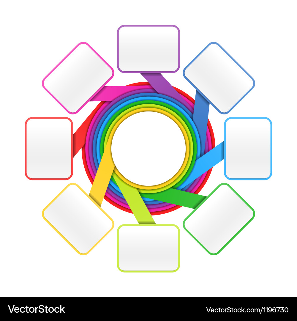 Eight elements circle Royalty Free Vector Image