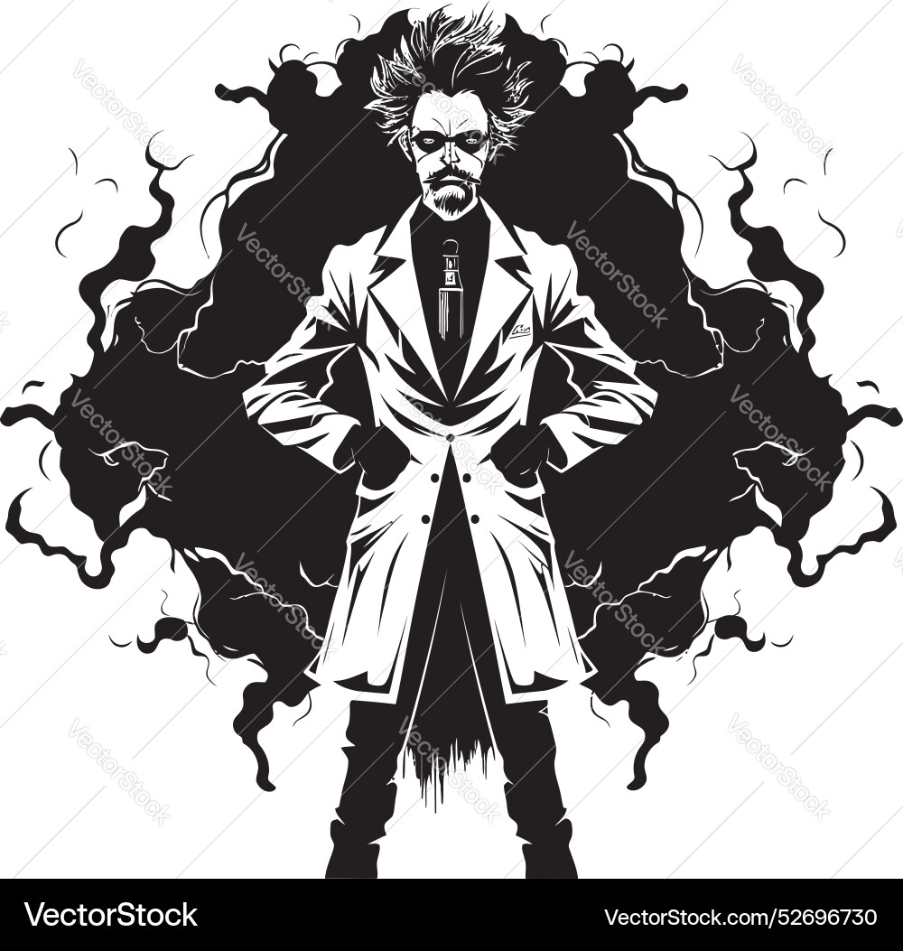 Eureka experiments scientist emblem icon potion Vector Image