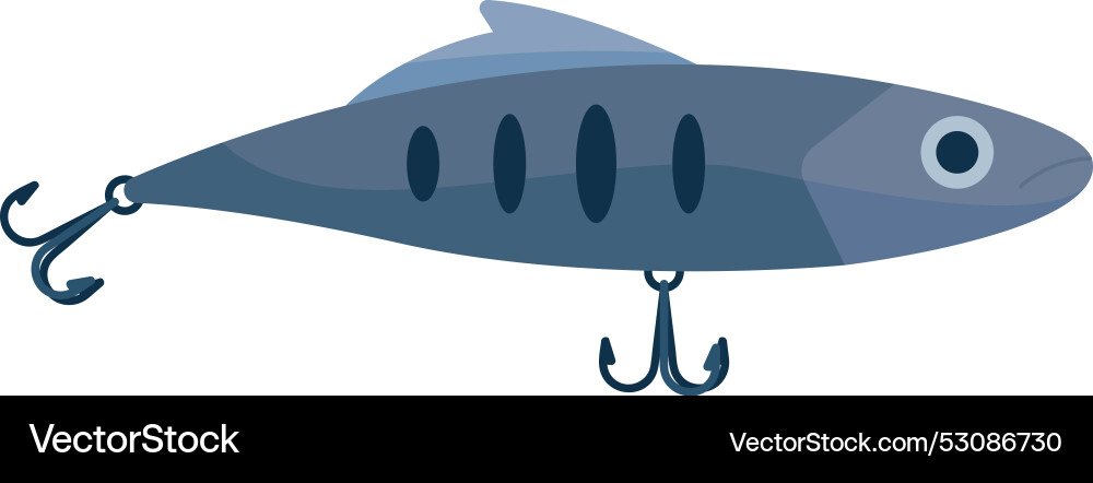 Fishing hook combine with fish Royalty Free Vector Image