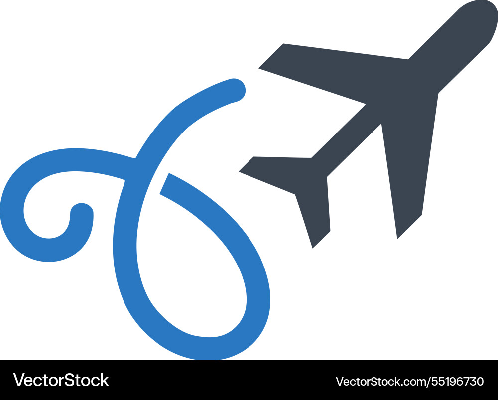 Flight travel icon Royalty Free Vector Image - VectorStock