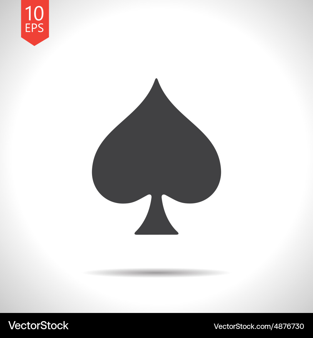 Game spade icon eps10 Royalty Free Vector Image