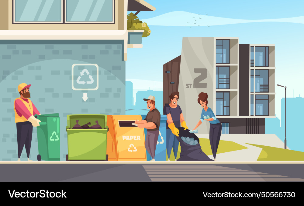 Garbage cartoon Royalty Free Vector Image - VectorStock