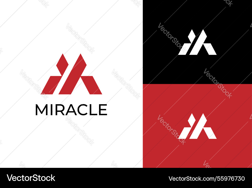 Geometric and sharp letter m logo Royalty Free Vector Image