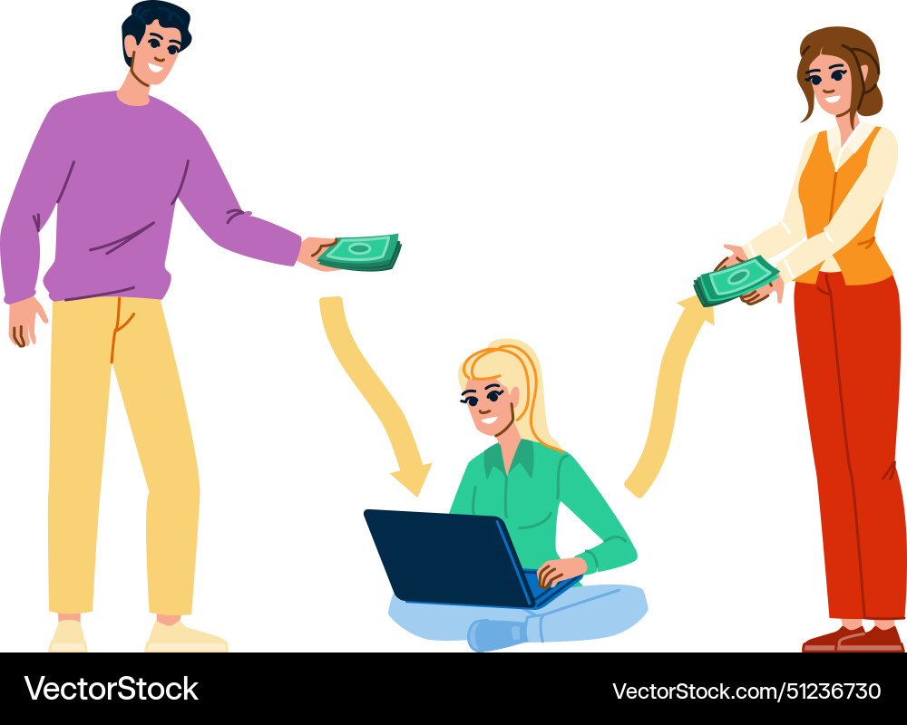 Insurance compensation management Royalty Free Vector Image