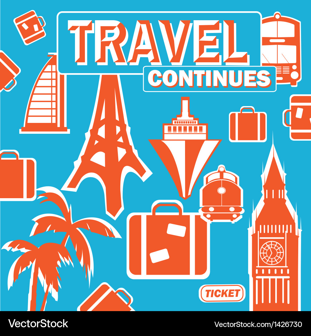 Journey continues Royalty Free Vector Image - VectorStock