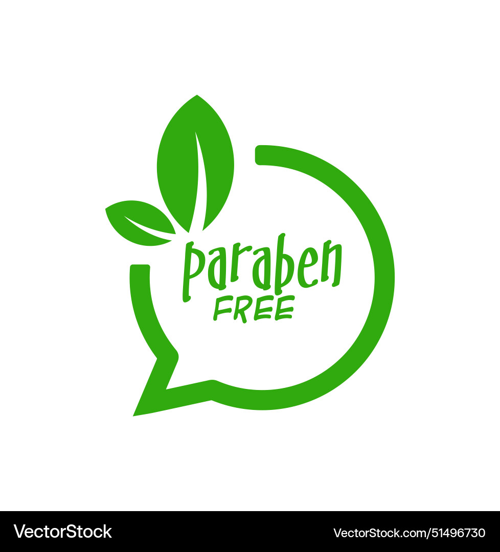Paraben free ign on white background Royalty Free Vector