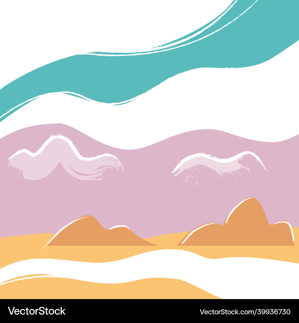 Sky mountain landscape Royalty Free Vector Image