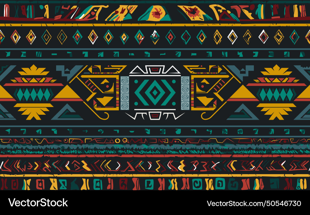 Tribal seamless pattern ethnic geometric Vector Image
