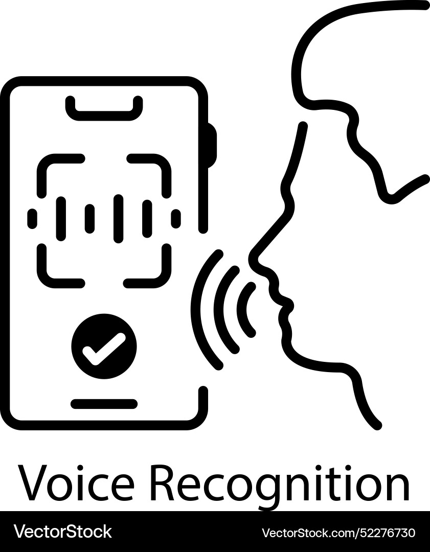 Voice recognition Royalty Free Vector Image - VectorStock
