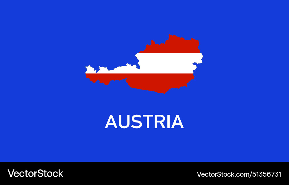 Austria flag map teams european nations 2024 Vector Image