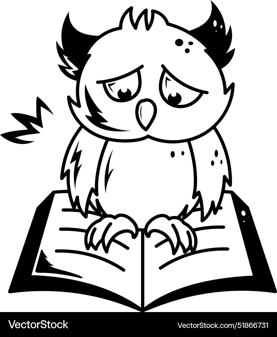 Bird reading Royalty Free Vector Image - VectorStock