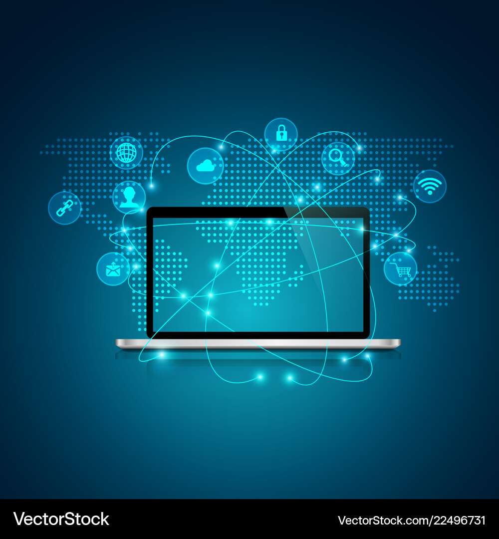 Digital Network Technology Royalty Free Vector Image
