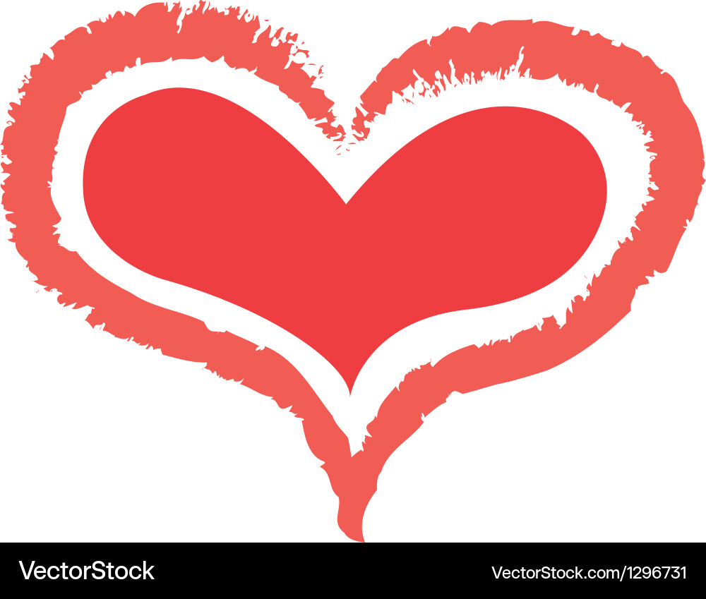 Double heart Royalty Free Vector Image - VectorStock