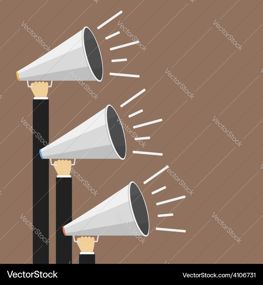 Megaphones Royalty Free Vector Image - VectorStock