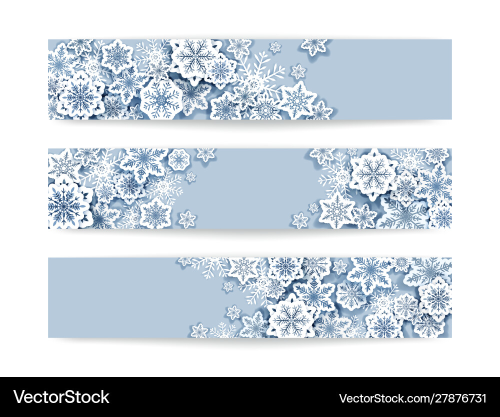 Merry christmas horizontal poster banner Vector Image