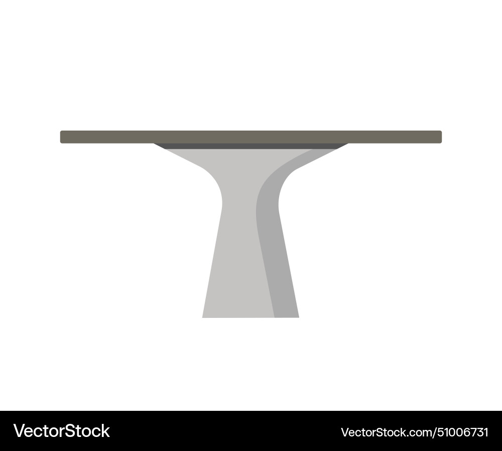 Table is round scandinavian a wooden Royalty Free Vector