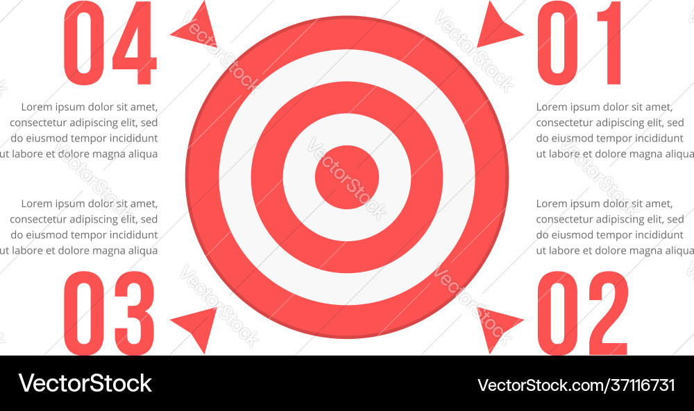 Target infographics Royalty Free Vector Image - VectorStock