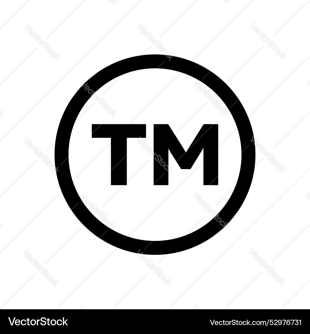 Tm trademark icon Royalty Free Vector Image - VectorStock