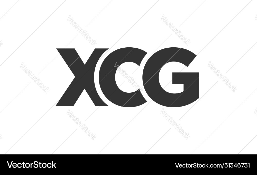 Xcg logo design template with strong and modern Vector Image