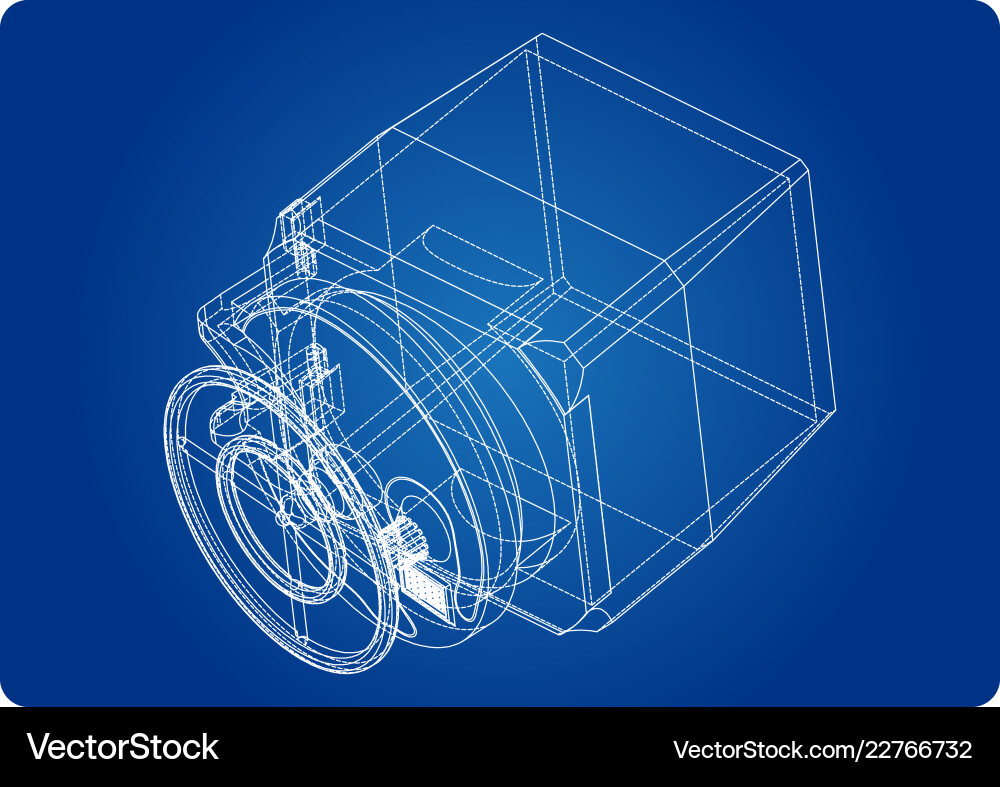 3d model of the safe on a blue Royalty Free Vector Image