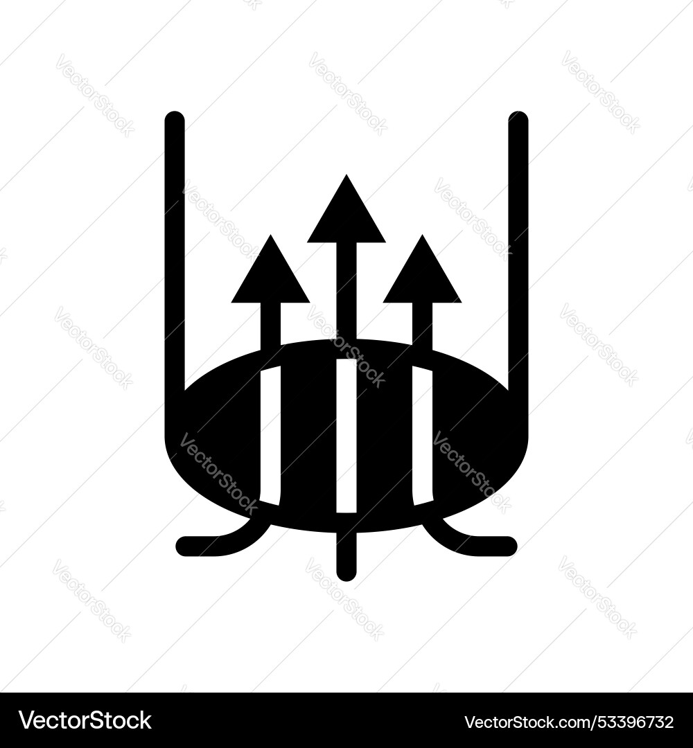 Air suction line icon isolated on white background