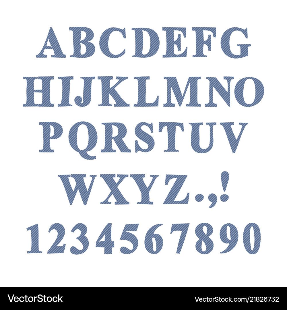 Decorative font set Royalty Free Vector Image - VectorStock