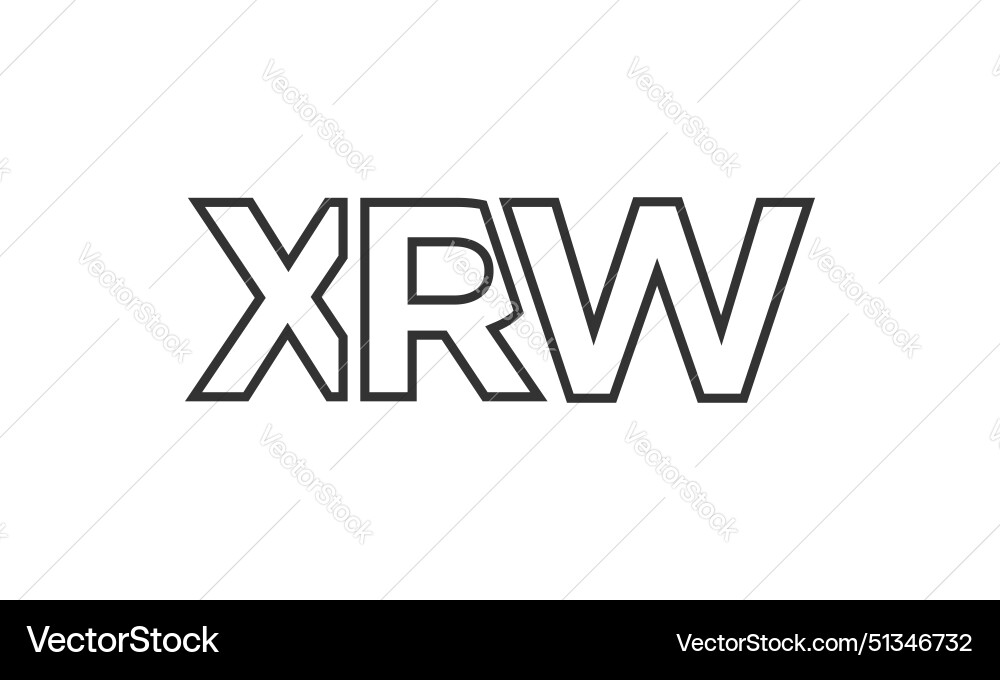 Xrw logo design template with strong and modern Vector Image