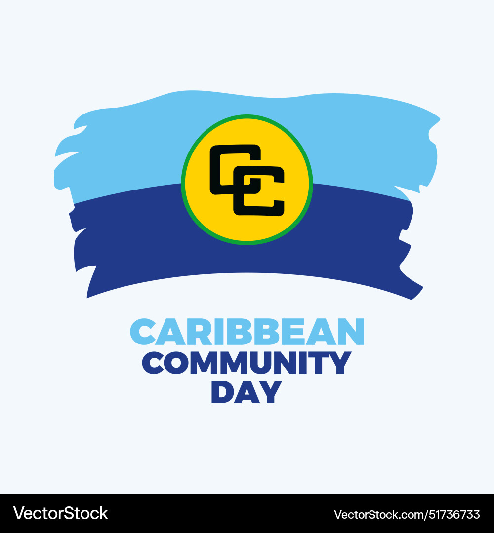 Caribbean community day poster Royalty Free Vector Image