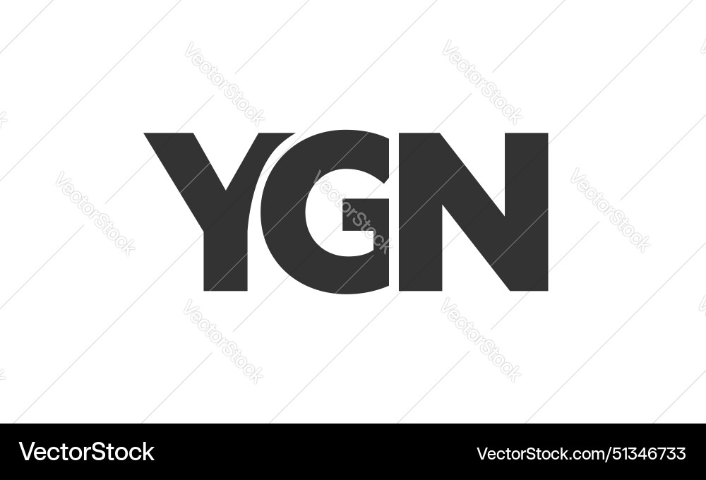 Ygn logo design template with strong and modern Vector Image