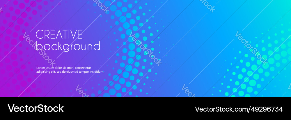 Abstract gradient dotted banner template Vector Image