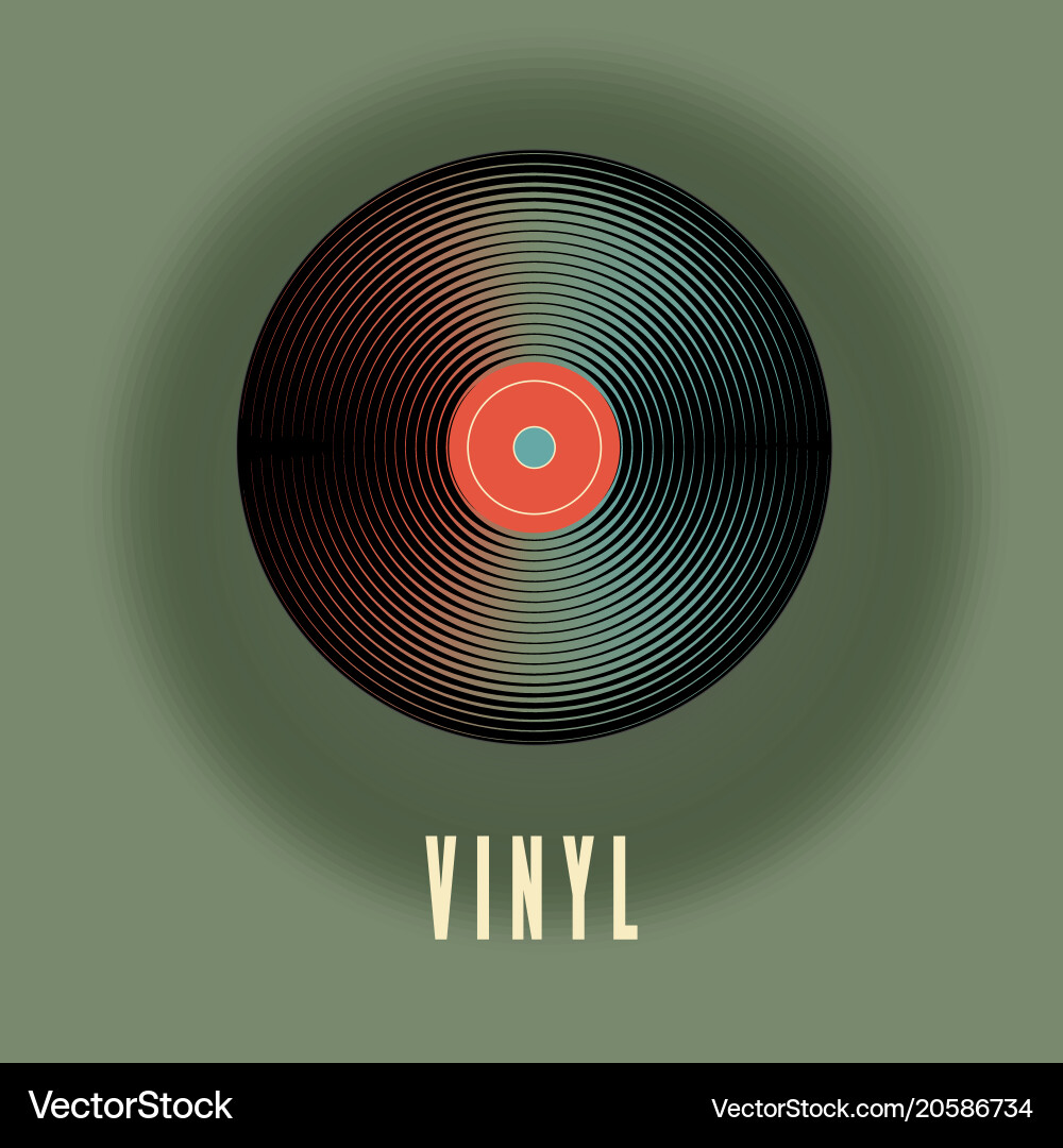 Classic vinyl music record Royalty Free Vector Image