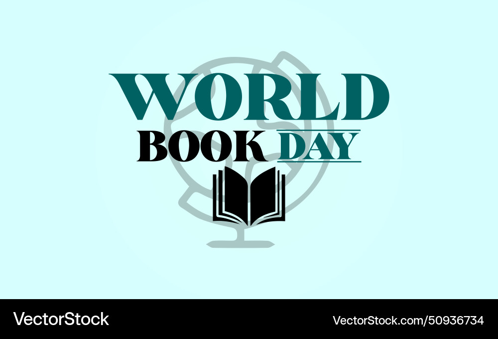Colorful background world book day unique text Vector Image