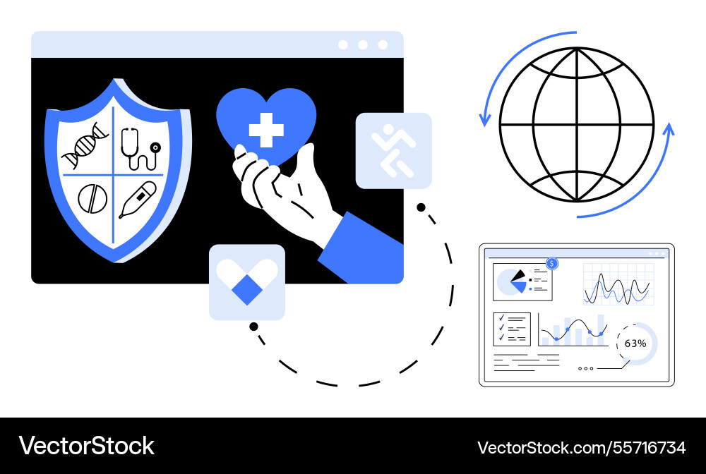 Healthcare technology integration depicted through