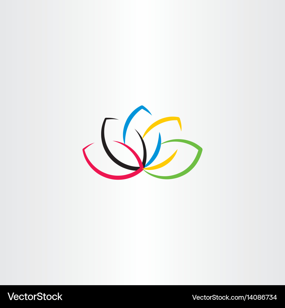 Lotus Flower Symbol Royalty Free Vector Image - VectorStock