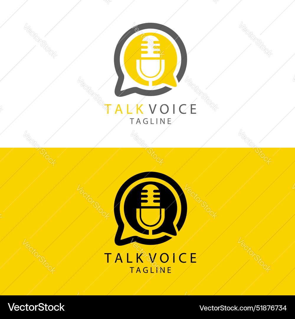 Talk voice logo design – Royalty-Free Vector | VectorStock