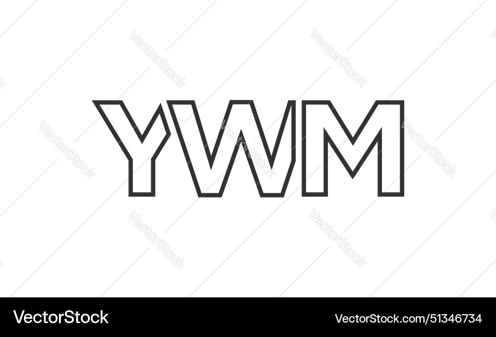 Ywm logo design template with strong and modern Vector Image