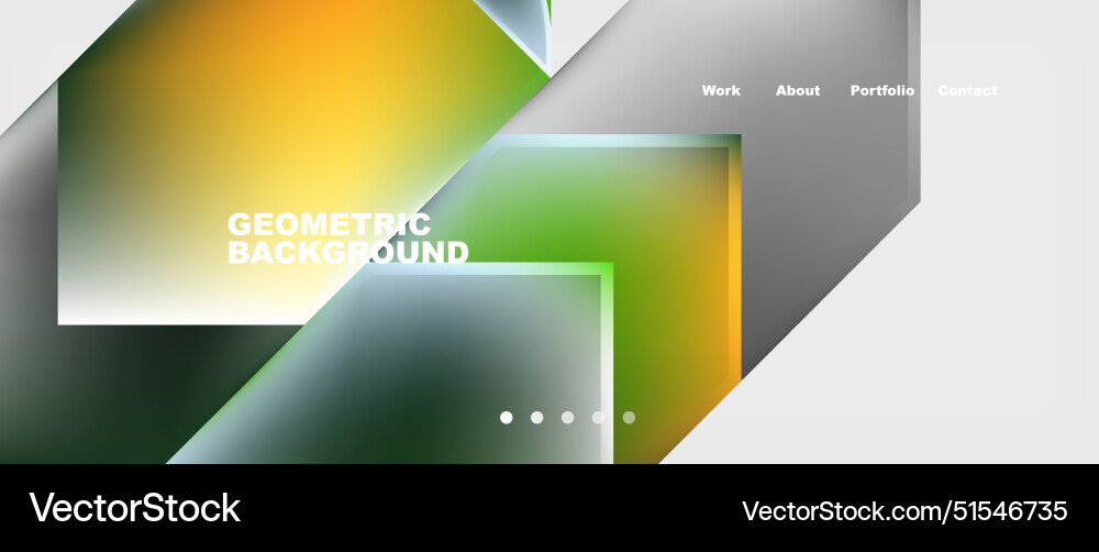 Abstract geometric shapes web design page Vector Image