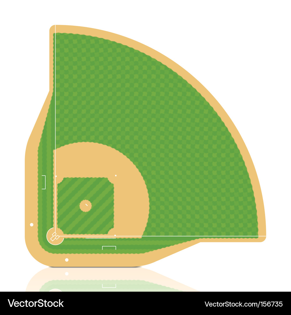Baseball field Royalty Free Vector Image - VectorStock