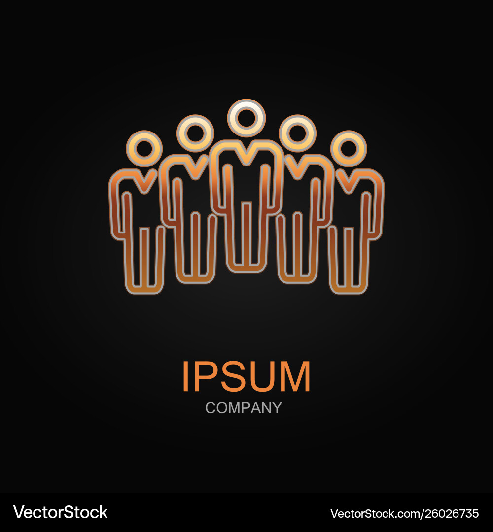 Conference icon design logo element Royalty Free Vector